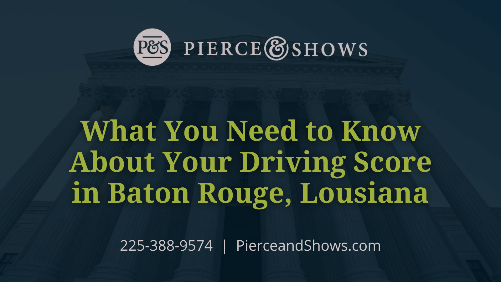 What You Need to Know About Your Driving Score Baton Rouge LA